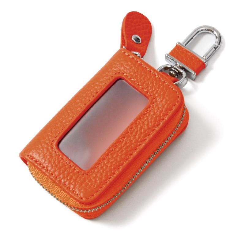 [Big Brave] 窓付き スマートキーケース クリア窓付き 本革 革 名入れ スマートキー キーケース 家の鍵 玄関 鍵 カバー キーケース case-ren-2商品名:窓付き レザー スマートキーケース【窓付き レザー スマートキー...