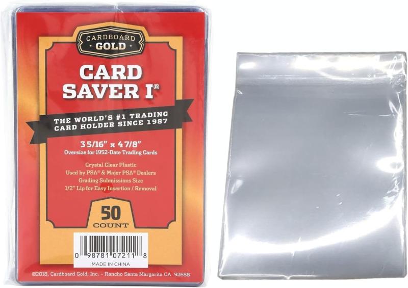 ［スリーブ50枚付き］Cardboard Gold カードセーバー1 Card Saver1 PSA提出 50枚 スリーブセット (sleeve 50 +card Saver 50 set)PSA鑑定