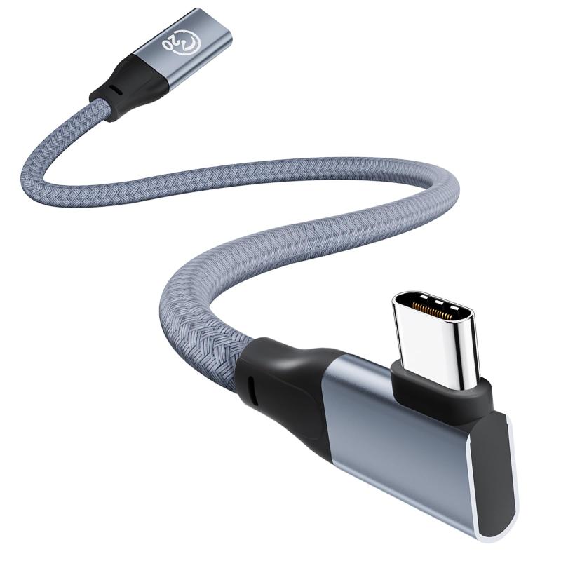 USB C to C 延長ケーブル L型