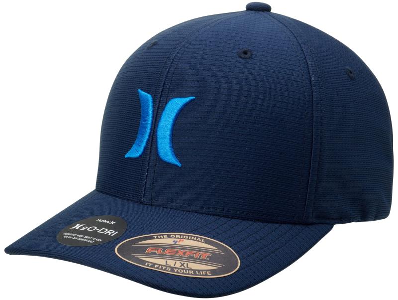 Hurley Men's Dri-fit Cutback Curved Bill Baseball Hat, Size Large-X-Large, Blueポリエステル100%。H2O-DRIストレッチ生地。H2O-DRI スウェットバン...