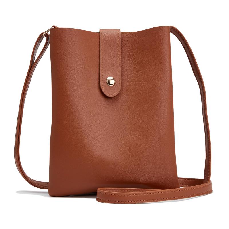 [SHIO MOKU] スマホポーチ レディース 長さ調節可能 携帯ポーチ スマホポシェット ショルダー 軽量 シンプル表地: 合成皮革ストラップ:70cm～139cmに調節可能、 留め具の種類:マグネットボタン。サイズ: 約21.5cm×...