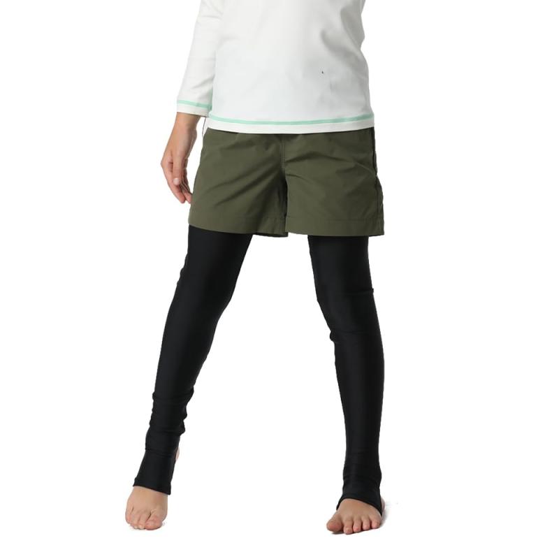 [KOUKOUCOCO] トレンカーキッズ 男女兼用 ラッシュトレンカ キッズ スイムパンツ 2WAY 水陸両用 スパッツ オーバーウェア 男の子 女の子 水着キッズ KS1245-02UVカット効果：子供ラッシュガードは、紫外線から肌を守...