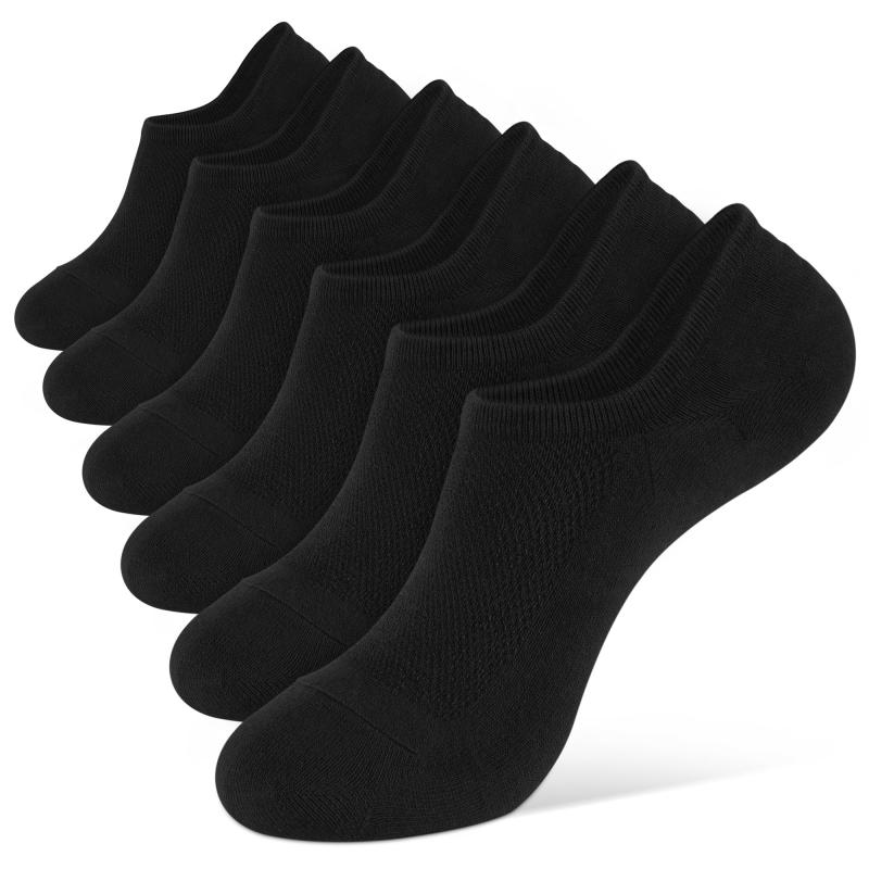 [CLOSEMATE] 靴下 メンズ アンクルソックス フットカバー 防臭吸汗 くるぶし靴下 スニーカー用 ショートソックス 黒い 深履き 6足 脱げない 吸湿通気 オールシーズン対応 破れにくい ズレない【サイズ】M:24-27 L:27...
