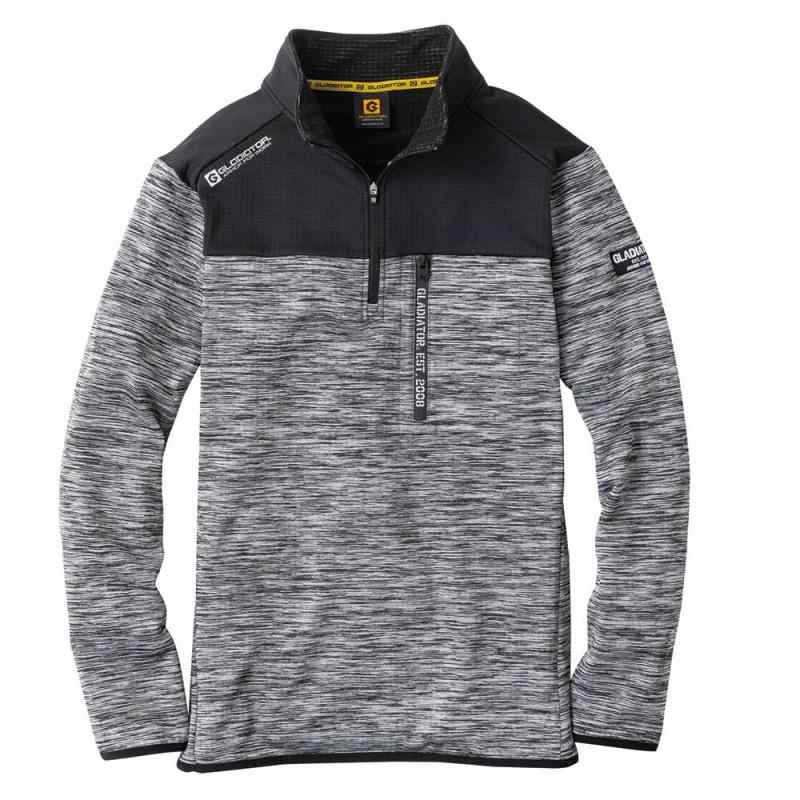 GLADIATOR(グラディエーター) ハーフジップ[グラディエーター] G-9178 光吸収発熱 ハーフジップ 長袖 [SOLAR TECH®] 最大+9℃の発熱効果 裏ブロックフリース 防寒 ストレッチ 作業 アウトドア ユニセ【SOL...