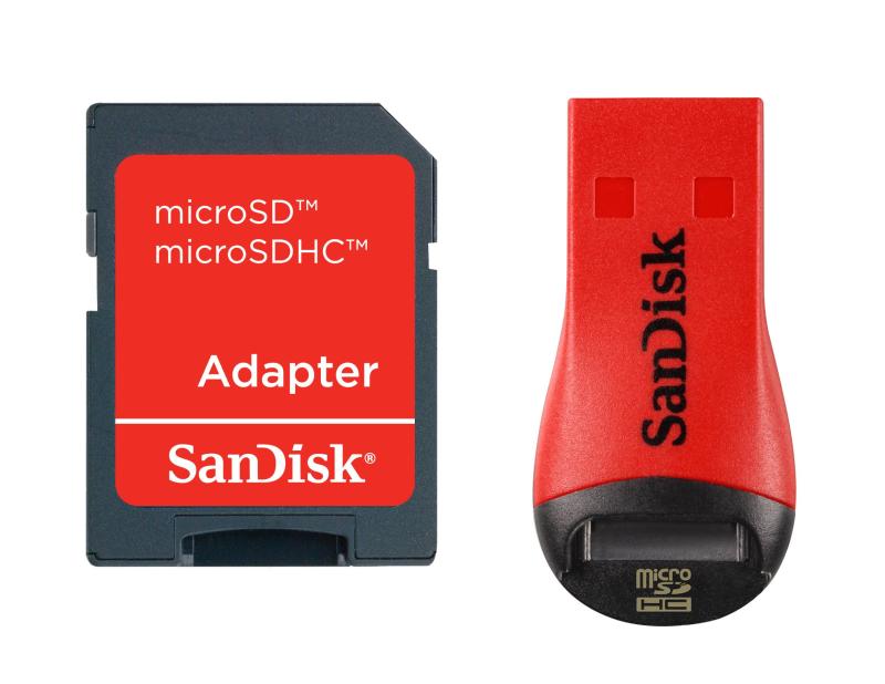 サンディスク microSD/microSDHC用 USBリーダ/SDアダプタパックインターフェース:USB / タイプ:外付 / OS:汎用