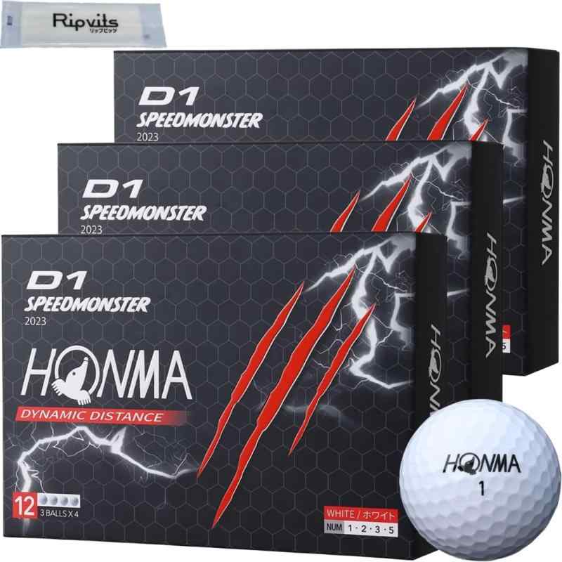 本間ゴルフ D1 SPEED MONSTER ゴルフボール 2023 ホワイト BTQ2302 3ダース(36球) オリジナル清掃シートセットボールタイプ:飛距離追求対象ヘッドスピード:全領域●飛距離:かなり飛ぶフィーリング:ソフト●対象ヘ...