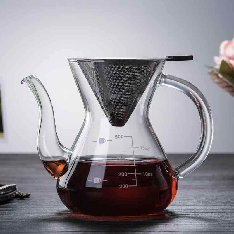 Gugrida コーヒーサーバー ドリップコーヒーサーバー ハンドドリップコーヒーサーバー 耐熱、耐寒性 高ホウ素シリカガラス材料[]