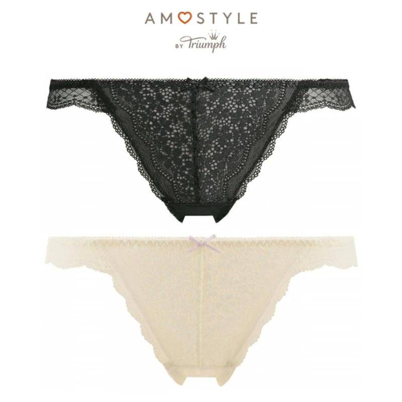 [AMOSTYLE by Triumph(アモスタイル)]デイジーレース ストリングショーツ AMST1150 String JX レディースSIZE:M ヒップ(メーカー表示サイズ:87cm~95cm)