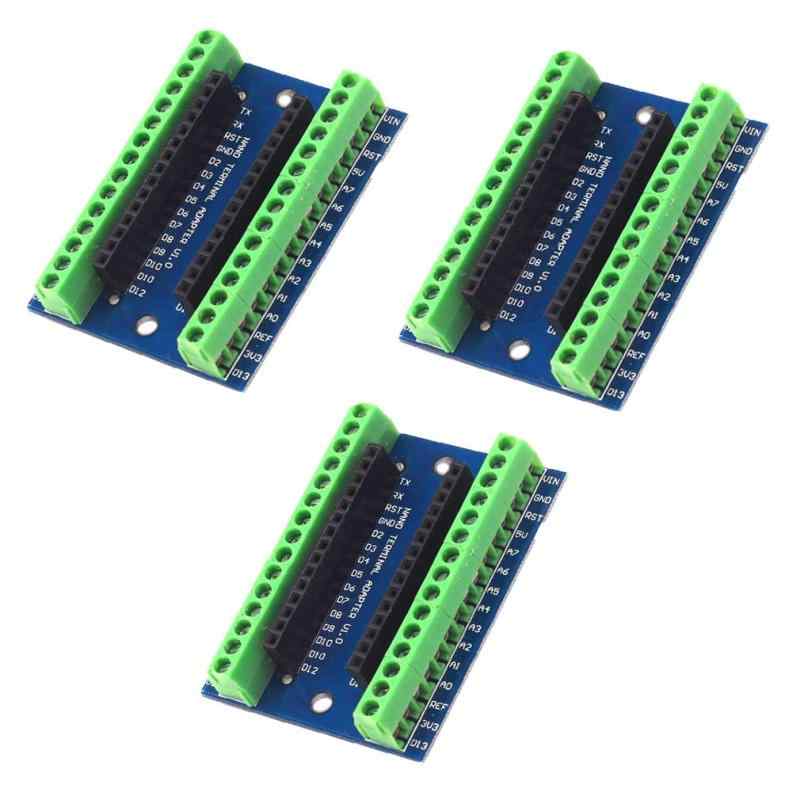 Hailege 3個セット Nano V3.0 IOシールドIOコントローラターミナルアダプタ拡張ボード Arduino Nano IOシールドシンプル拡張プレートArduino Nano AVR 用このアダプターを使用すると、フックアップ...