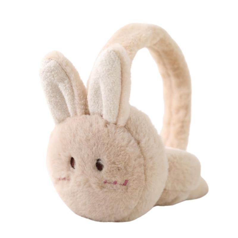 [Pangdabei] キッズ イヤーマフ 防寒 女の子 耳当て 可愛い ウサギの耳 イヤーウォーマー 子供用 耳あて 冬 冷え対策 防風 保温 あったか 折りたたみ 耳カバー 子ども 園児 小学生 通学 アウトド素材：フェイクファー　　サ...