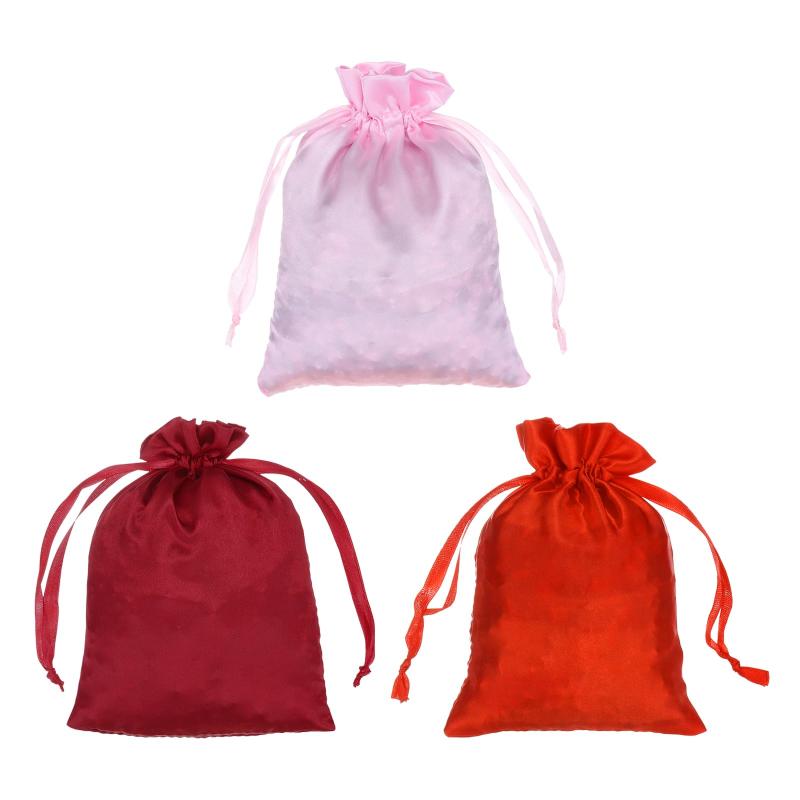 PATIKIL Satin Bags with Drawstring, Wedding Favor Bag Mini Gift Packaging Bags for Birthday Jewelry Party