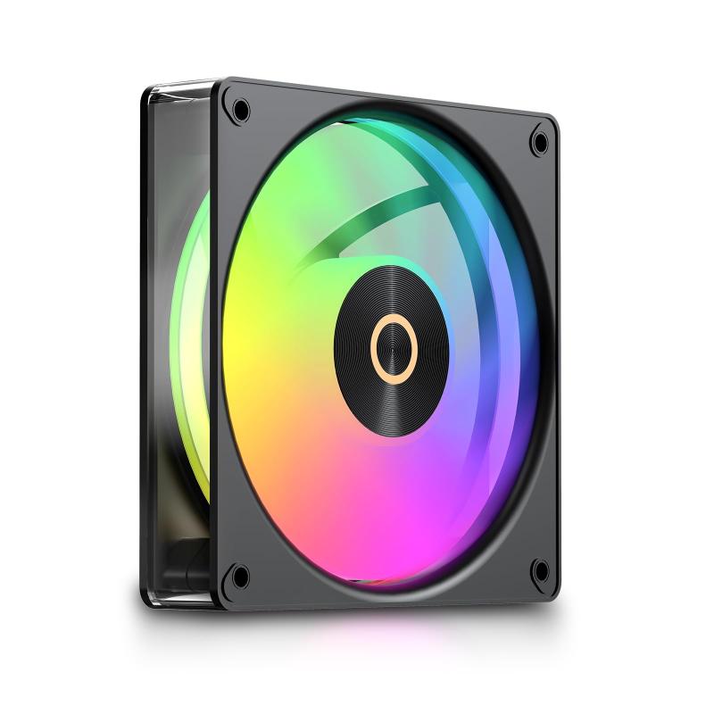 Ocypus Gamma F12 Elite ARGB 120mm PC Fans, Up to 1800RPM, Low Noise Computer Case Cooling Fan with Transparent Frame