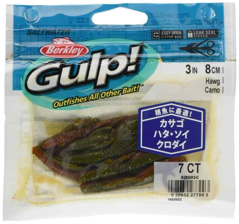 Berkley (バークレイ) ガルプSWホッグ3 各種 匂い 味 ワーム クロダイ ロックフィッシュ フラットフィッシュ