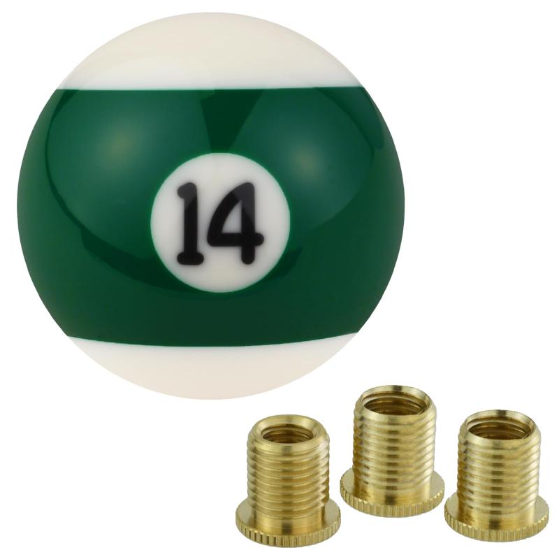 AbferビリヤードシフトノブNo.14カーシフトレバーハンドルヘッド自動マニュアルカートラックユニバーサル, 緑ユニークなスタイル：ギアレバーシフターの外観は、ビリヤードの球の形をしています。 ナンバーはクリアでカラフルなので、車内を素敵...