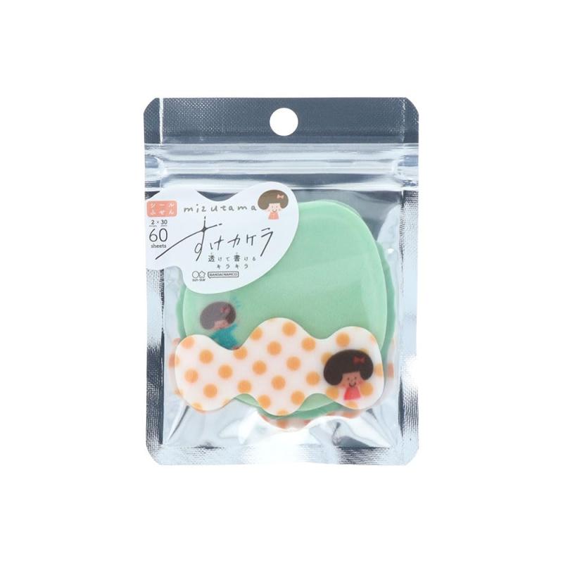 サンスター文具(Sun-Star Stationery) mizutama グッズ 付箋 書き込める すけカケラ ドット S2852519