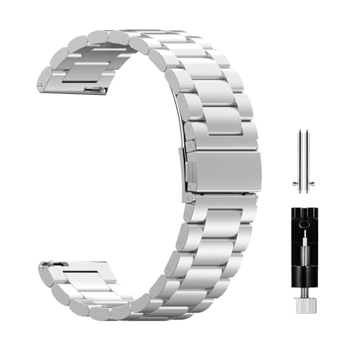■商品説明■ スマートウォッチ ベルト 18mm 交換バンド ステンレス ウォッチバンド 金属バンド 調整簡単 腕時計バンド 金属ベルト 長さ調整器具付き スマートウォッチ ベルト 18ミリ 20ミリ 22ミリHuawei Samsung ...