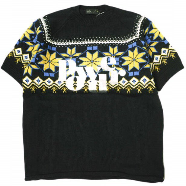 kolorの24SS 日本製 ノルディック柄ショートスリーブニット(24SCM-N02302)です。kolor 2024 Spring＆Summer Collection。 ノルディック柄のデザインが華やかな印象のショートスリーブニット。 ...