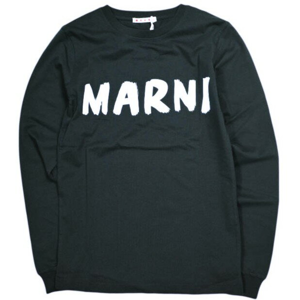 MARNIの24AW ORGANIC COTTON JERSEY PAINT LOGO L/S TEE(THJE0294P1 USCS11)です。ペイントロゴが目を惹くクルーネックの長袖Tシャツ。 オーガニックコットンを使用したやや薄手のや...