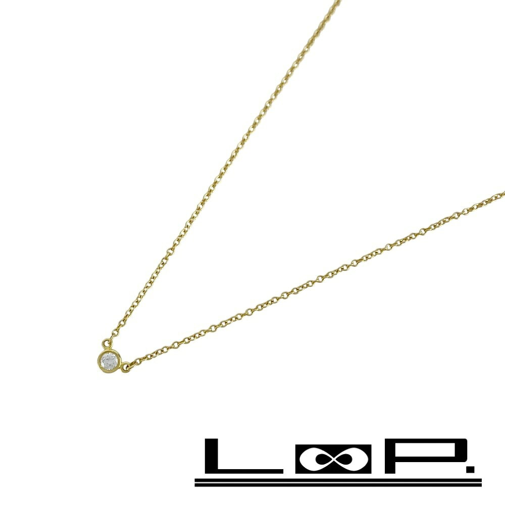 ■商品紹介■ 【ブランド】ティファニー 【型番】- 【素材】K18/YG750/ダイヤ 【カラー】ゴールド 【サイズ】TOP約横1.3×縦1.3cm/ダイヤ部分約0.2cm/チェーン約40cm/重さ約1.7g 【付属品】なし 【ランク】S　...