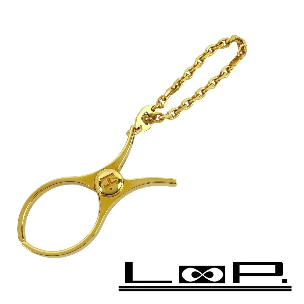 ■商品紹介■ 【型番】- 【素材】GP 【カラー】ゴールド 【サイズ】 ホルダー約横3×縦6cm/チェーン全長約13cm 【付属品】なし 【ランク】A　 【コメント】多少の傷やスレなどのダメージなどはございますが比較的使用頻度は少なく全体的...