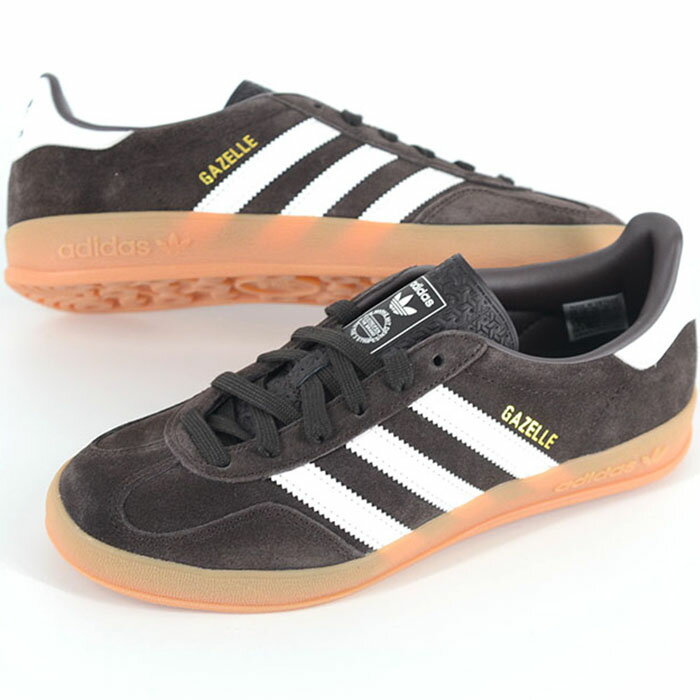 ■商品説明 adidas GAZELLE INDOOR アディダス ガゼル インドア メンズ スニーカー シューズ 靴 ストリート トレーニング 部活 通勤 通学 普段履き 濃いブラウンが落ち着いた雰囲気かつ高級感があります。軽量で薄型のク...