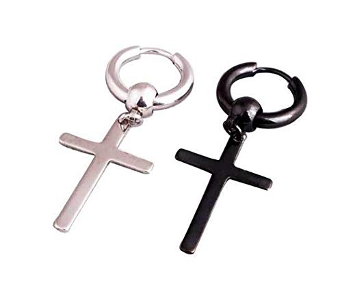 商品情報商品の説明主な仕様 大人気ロックバンドグループL'Arc-en-Ciel（ラルク アン シエル）hyde (ハイド)さん着用タイプのピアス ブラックとシルバー十字架クロスピアス両耳セットになります。年齢場面問わずかんたんにおしゃれを...