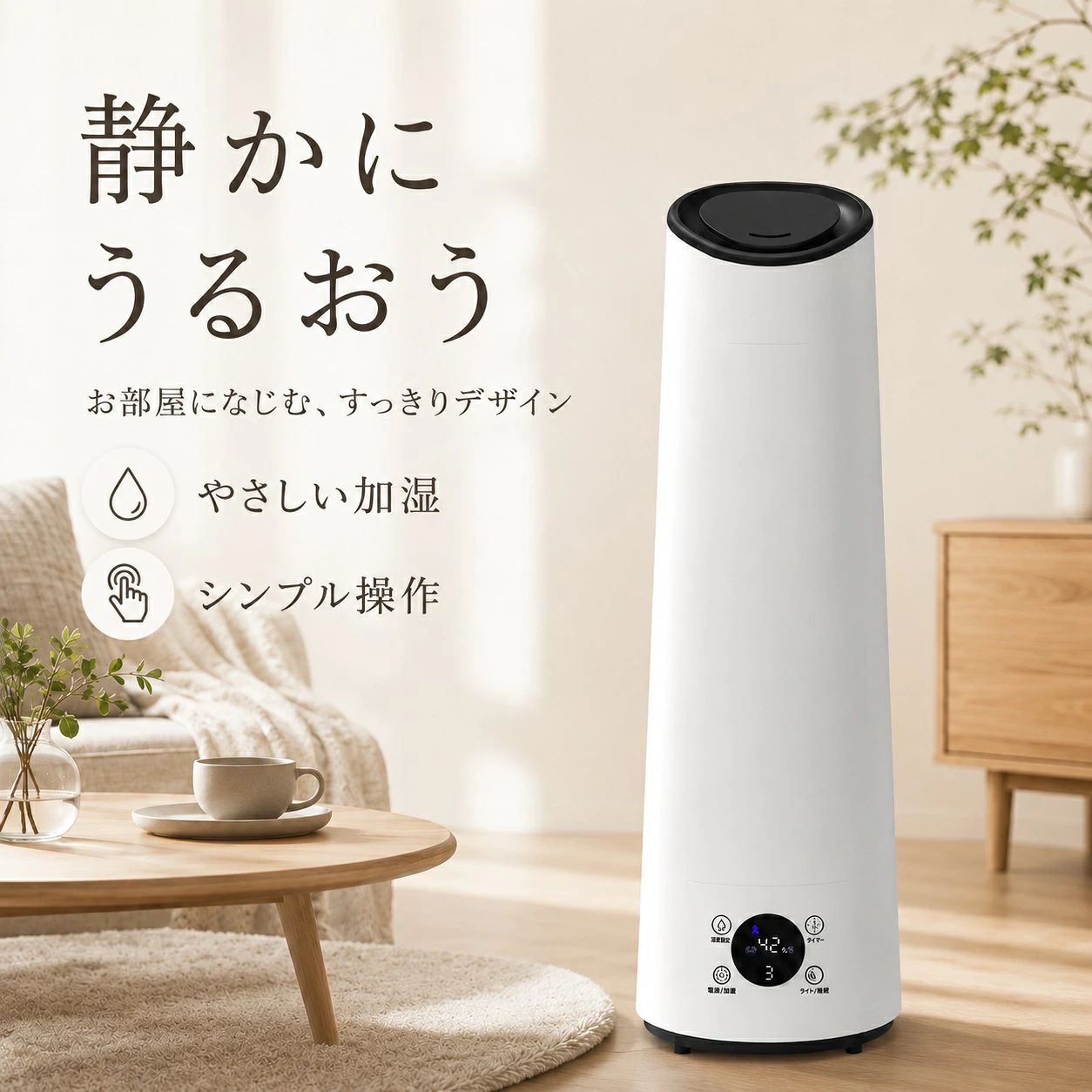 商品情報水タンク容量 6.1〜10Lミスト噴出口数 1箇所機能 超音波式電源方式 交流電源定格消費電力 25（W）タイマー機能 2〜8時間適用面積 41〜60平方メートル安全装置 空焚き防止機能（自動シャットオフ） / 水漏れ防止おすすめの...