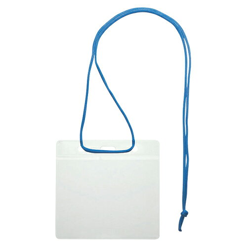 株式会社ソニック（03）6240-9277商品仕様●外寸：縦112×横115mm●収容寸法：縦93×横109mm●ストラップ長：100cm●ストラップ径：約2mm●材質：表示面＝再生ポリオレフィン，ストラップ＝再生PET本体色青JANコード...