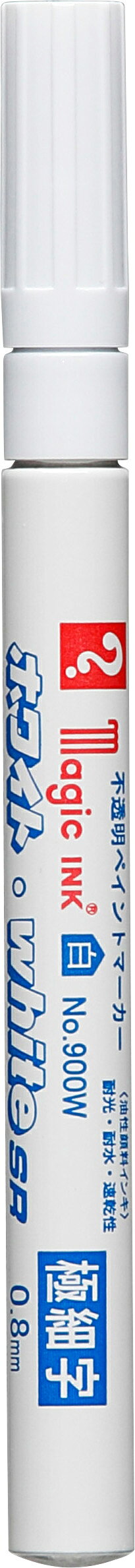寺西化学工業株式会社お客様窓口（06）6185-1188商品仕様●色画用紙や色模造紙にも、くっきり、きれいに書ける白さが際立つマーカーです。●臭いの少ない油性顔料を使用。●線幅：0．8mm●長：131mm●インク種類：油性顔料JANコード4...