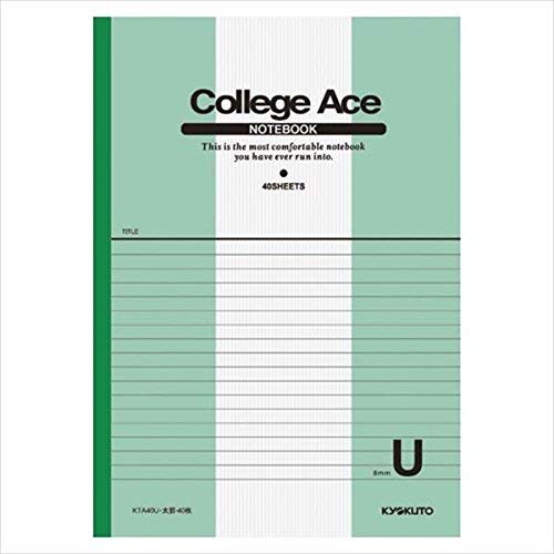 商品仕様●college。●A4判実用ノート。●スタンダードなデザインが好まれる実用ノート。●罫種類：U罫（8mm罫×32行）●中紙枚数：40枚●外寸：縦297×横210mm●材質：中性紙JANコード49014700133844901470...