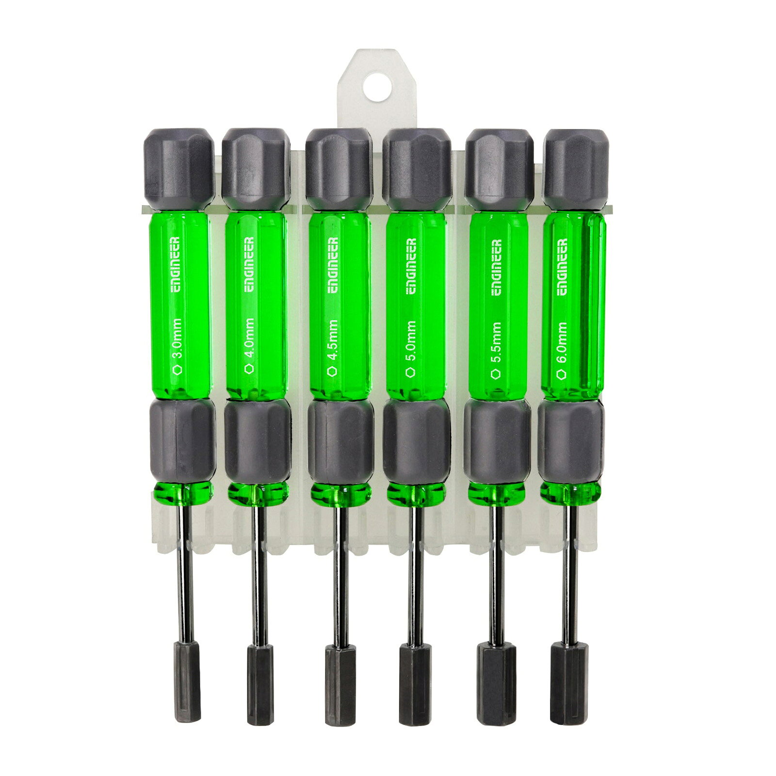 エンジニア 精密ドライバーセット 6本 プラスドライバー マイナスドライバー DK-701 工具極太グリップ ENGINEER商品番号:ENG-1118極太グリップで固く締まったネジもラクラク回せる、精密ドライバーの6本セット。全長:133...
