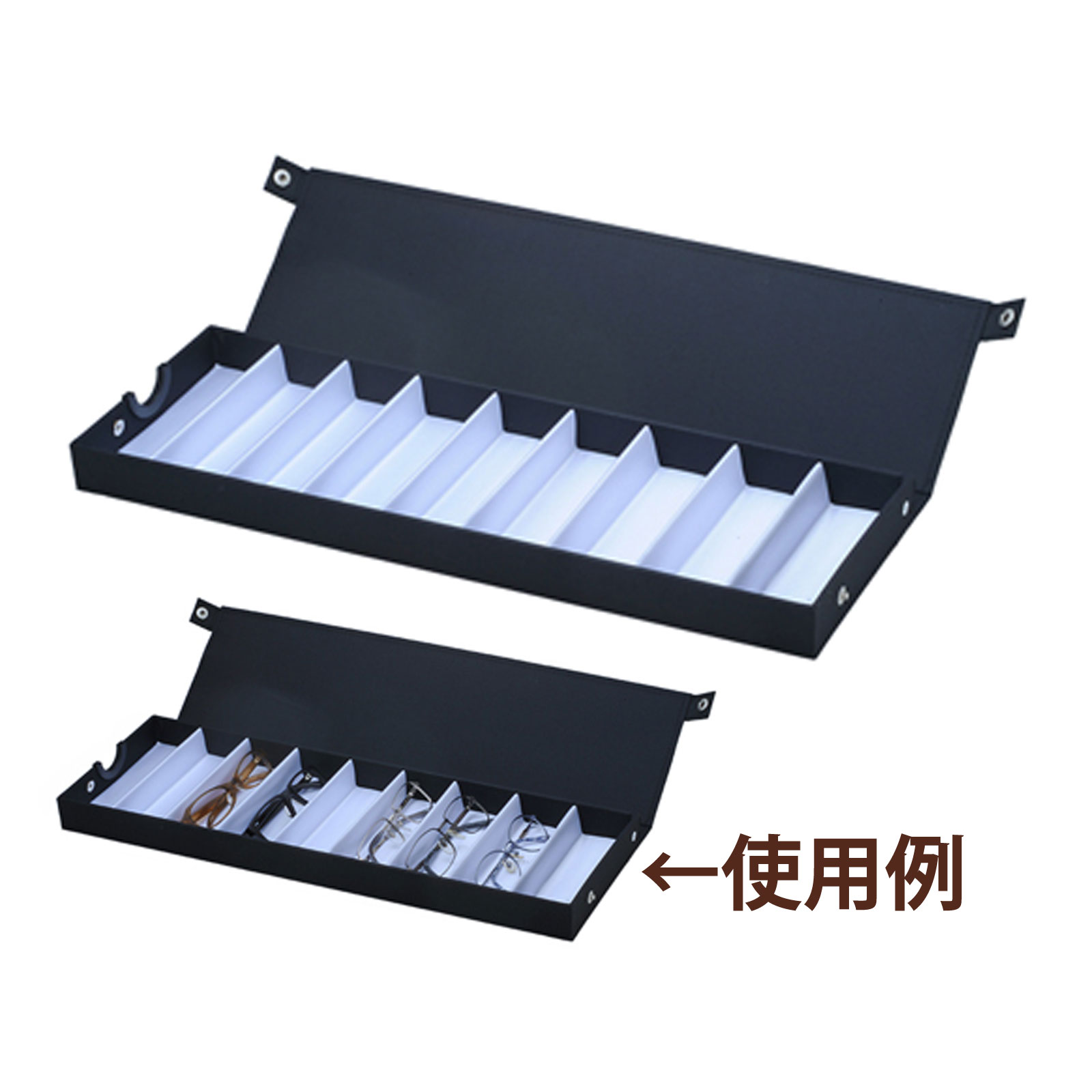 メガネケース 眼鏡ケース 4本商品番号:TCKS-0157眼鏡ケース。【外寸】W240×D160×H50mm、【1マス内寸】W155×D55×H40mmメガネケース 眼鏡ケース 携帯商品番号:TCKS-0161眼鏡ケース。内寸/W155×D...