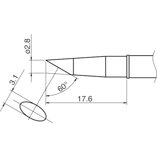 4962615041624｜751-7181 [T3102BC28] 1本販売 こちらの商品はメール便対応商品です。メール便対応数：5（※1回のご注文で対応数の合計が101以上だとメール便は対応できませんので予めご了承下さい。) システム上...