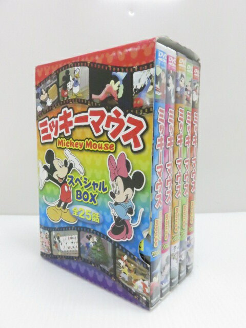 ミッキーマウス DVD スペシャルBOX 全25話 vol.1〜5 198分 ○YR-09001○ の出品です。 こちらの商品は中古品です。 紙箱に破れ等の傷みがありますが、 ディスク本体は特に目立つ傷みは無く比較的綺麗な状態です。 商品内...