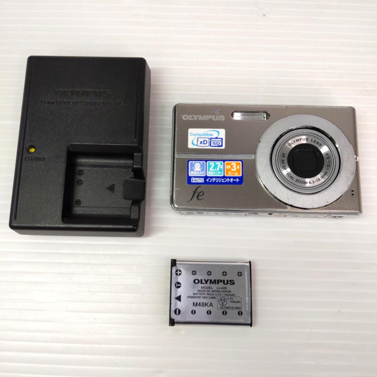 【中古品】オリンパス デジタルカメラ FE-3010 ○YR-54603○ の出品です。 こちらの商品は中古品です。 ■ランク：BC ※液晶とレンズに汚れがあります。 ※充電器と電池パックの接触が悪いです。 中古品の為、擦れ等による傷みや汚...