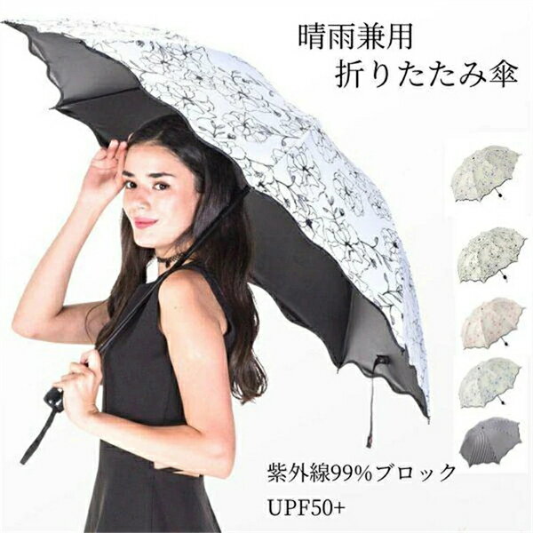 商品情報 芙蓉の花がおしゃれなデザインの晴雨兼用折りたたみ傘 大きめの傘は遮光率99%、UPF50+で紫外線をカット。 （※UPFとは…紫外線先進国であるオーストラリアやアメリカ等で使われている紫外線防止指数。 UPF値が高いほど紫外線防止...