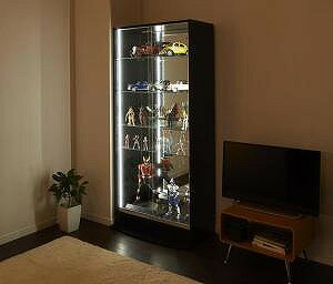 壁面収納 LED付きコレクションラック ワイド 本体 引き戸タイプ 奥行29 壁面収納 LED付きコレクションラック ワイド 本体 引き戸タイプ 奥行29 5