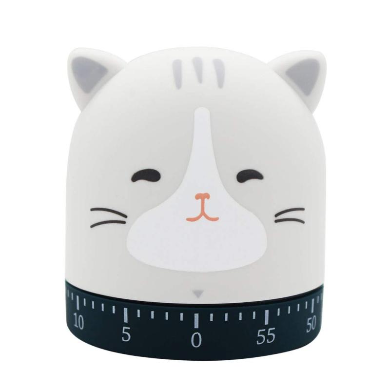 Ranviかわいい動物性形キッチンタイマー、メカニカルな60分、必要な無バッテリー