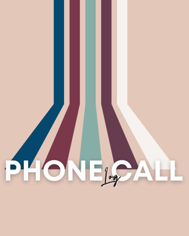 Phone Call Log: Flower: Phone Call Log Book: 100 Pages to record messages, Telephone Memo Notebook; 8” X 10” | 11 Messag...