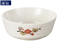 ※電子レンジには、ご使用できません。 【特徴】 ●花開く薄紅の五弁の梅。 ●軽くて壊れにくいメラミン製の食器です。 ●食器洗浄機に使用できます。 【商品詳細】 サイズ：φ112×H43mm 容量：250ml 耐熱温度：120度 材質：メラミ...