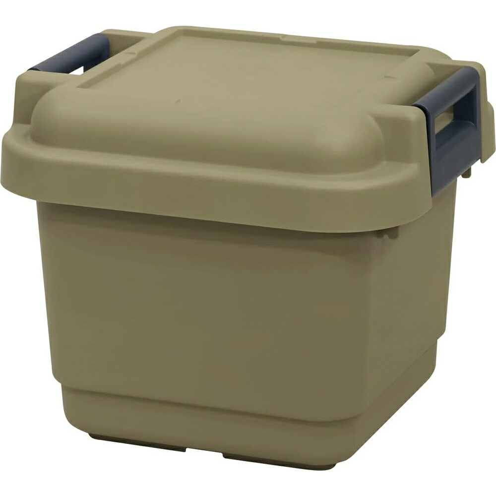 【特長】 ●頑丈で水やホコリに強い。 ●簡易密閉機能付き収納ボックス。 ●アウトドア用品の収納にピッタリなタフなボックス。 ●耐荷重100kg（フタ）の丈夫なボディで簡易テーブルやイスとしても使えます。 ●水・ホコリを防ぐパッキン付き。（簡...