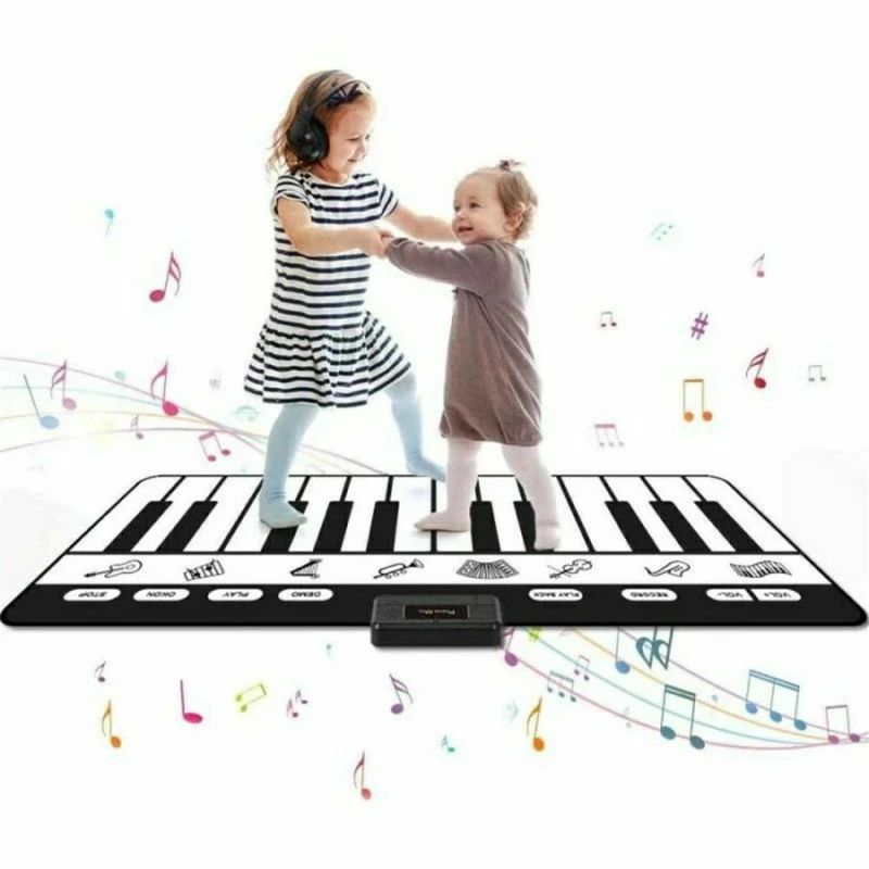 【音楽系知育玩具：音感教育用にお勧め】ピアノミュージックマットは大型なので、大人と子供一緒に楽しんで、子供の音感を育てて、女の子だけでなく男の子にも人気です。大人も一緒に遊べ、親子のふれあいの時間を贈ることができます。音楽系知育玩具として、...