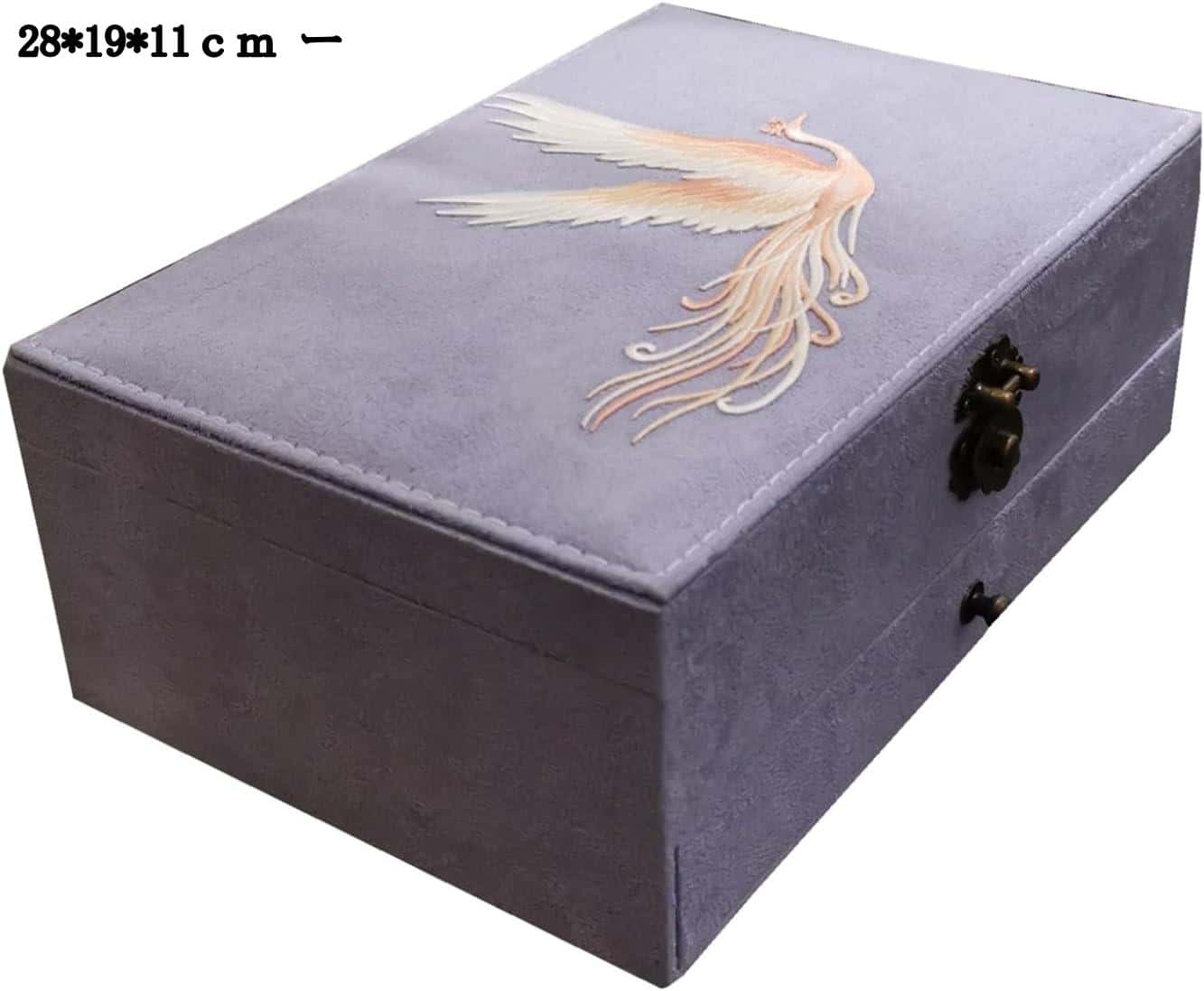 - カラー: 28*19*11 cm- サイズ: 28*19*11 cm- 優れた収納力: 二層に分かれた設計。トップ層はピアスやイヤリング、指輪などの小物収納に最適。ピアスを載せるトレーは自由にひっくり返せてスペースを活用。下層はブレスレ...