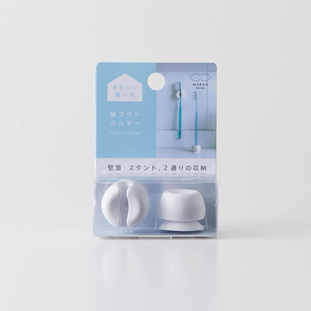 吸盤で取り付けて、壁面収納とスタンドの2通りで使える歯ブラシホルダーです。 商品管理番号 W614 サイズ 約φ28×22mm 素材 塩化ビニル樹脂 注意事項 ●歯ブラシスタンドとして使用する際は、取り付け面や歯ブラシのバランスなどによって...