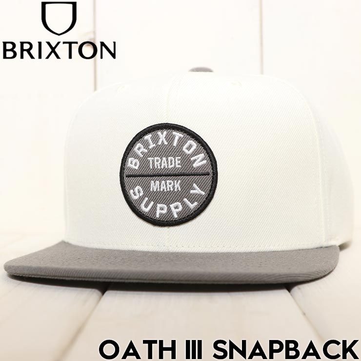 BRIXTONのスナップバックキャップ 「 OATH III SNAPBACK 」 10777 大人気OATHロゴを落とし込んだ、6パネルフラットバイザーのスナップバック。 毎シーズン不動の人気を誇っており、豊富なカラーバリエーションがあり...
