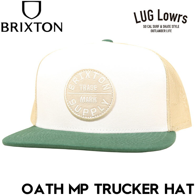 BRIXTONのメッシュキャップ 「 OATH MP TRUCKER HAT 」 11627 BRIXTONらしいクラシックな雰囲気と、西海岸カルチャーを感じるデザインが魅力のトラッカーキャップ。 フロントには存在感ある「BRIXTON T...