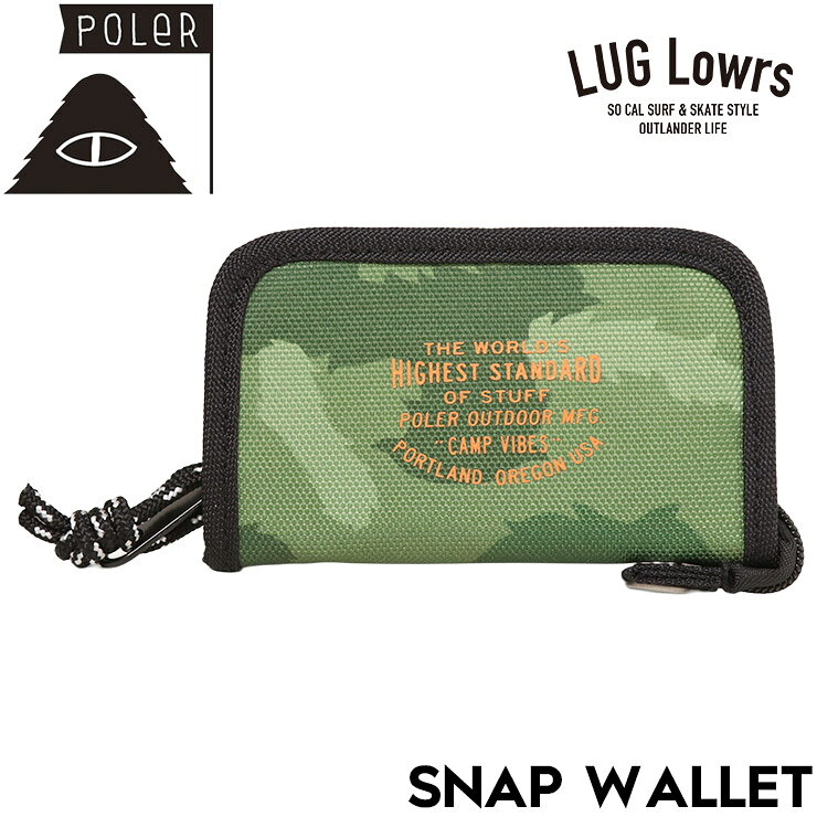 POLeR ポーラーのミニウォレット 「 SNAP WALLET 」 261MCV0089 POLeR（ポーラー）より登場した「SNAP WALLET」は、コンパクトながら高い収納力を備えたミニウォレット。 お札やコインはもちろん、カード類...