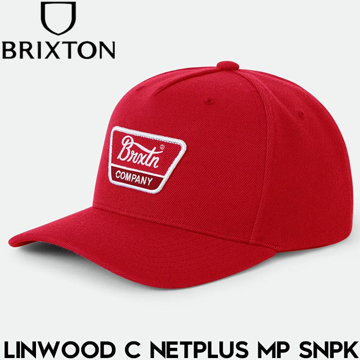 BRIXTONのスナップバックキャップ 「 LINWOOD C NETPLUS MP SNPK 」 10980 MP（ミディアムプロファイル）：癖の少ないベーシックな被り心地　 毎日のスタイリングにアクセントとなる定番スナップバック。 5パ...