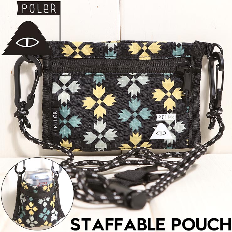 POLeR ポーラーのコインポーチ 「 STUFFABLE DRINK POUCH 」 253MCV0128 一見すると小銭入れだが、ドリンクの缶やボトルを入れて持ち運ぶことができるユニークなポーチ。 長めのボトルも専用のストッパーがあるの...