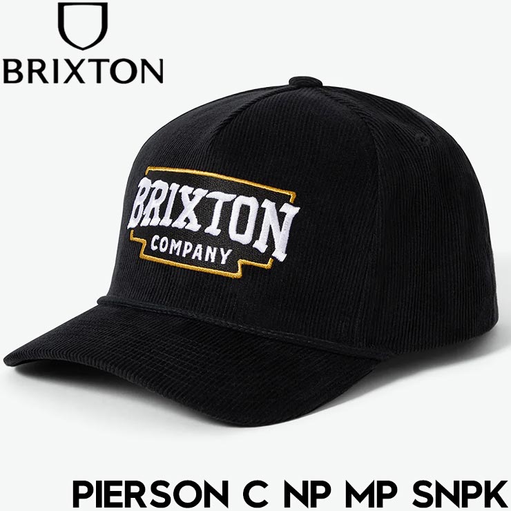 BRIXTONのスナップバックキャップ 「 PIERSON C NP MP SNPK 」 11903 クラシックな5パネルキャップをサステナブルにアップデートした、時代を超えた定番スタイルの5パネルキャップ。 素材には100%コットンのコー...